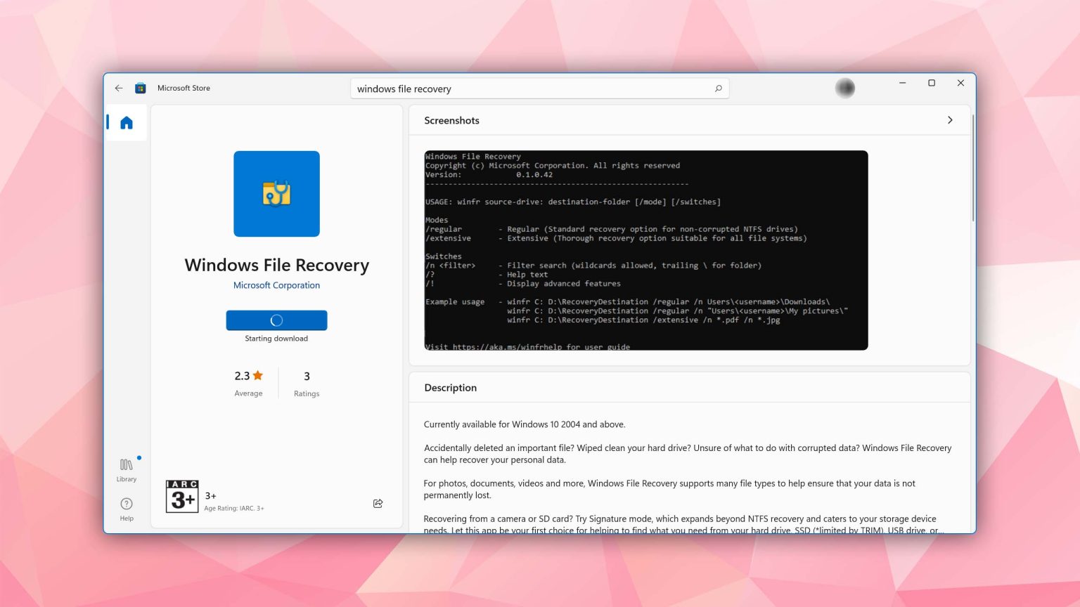 Windows File Recovery Review - Internal Project Made Public (2025)